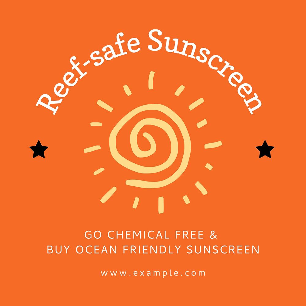 Reef-safe sunscreen Instagram post template | Free Photo - rawpixel