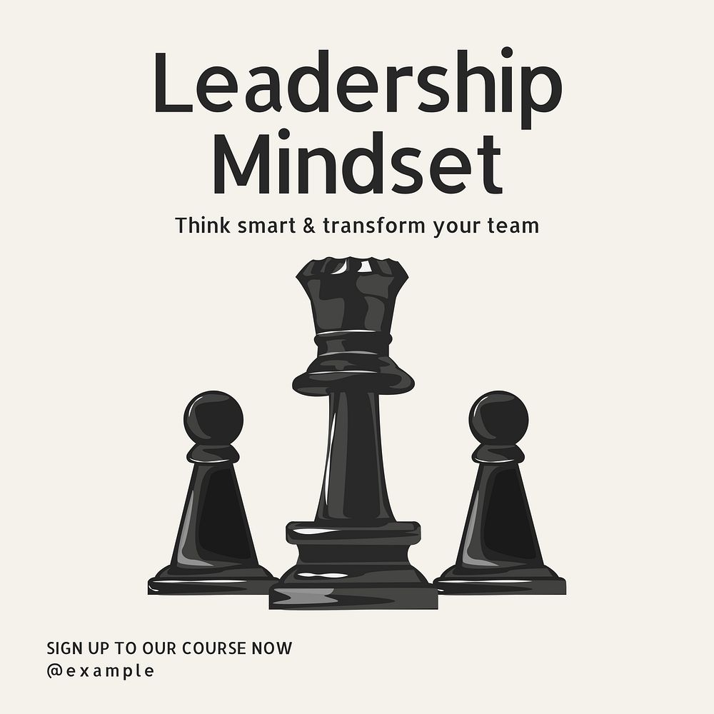 Leadership mindset post template | Free Photo - rawpixel