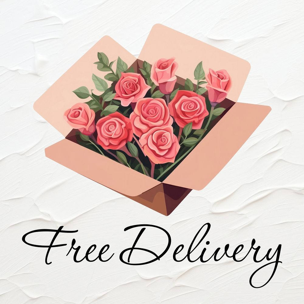 Free delivery Facebook post template | Free Photo - rawpixel