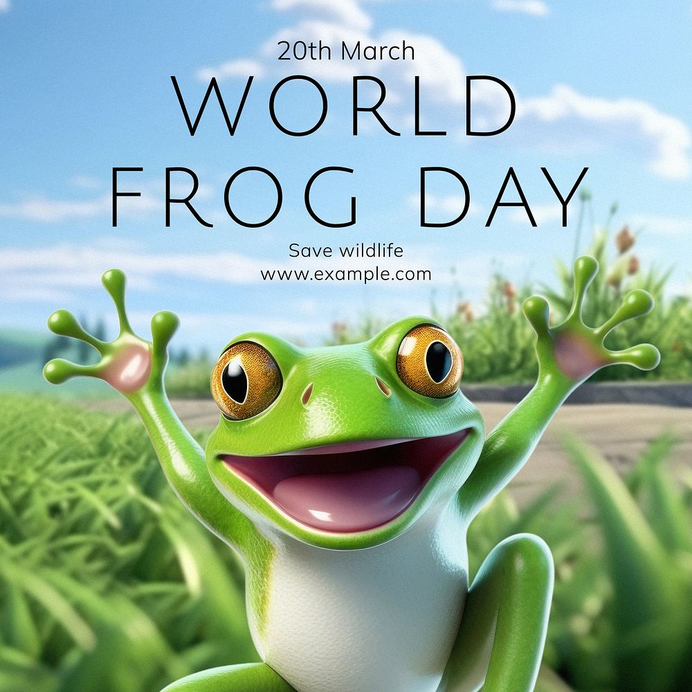 World frog day Instagram post | Free Photo - rawpixel