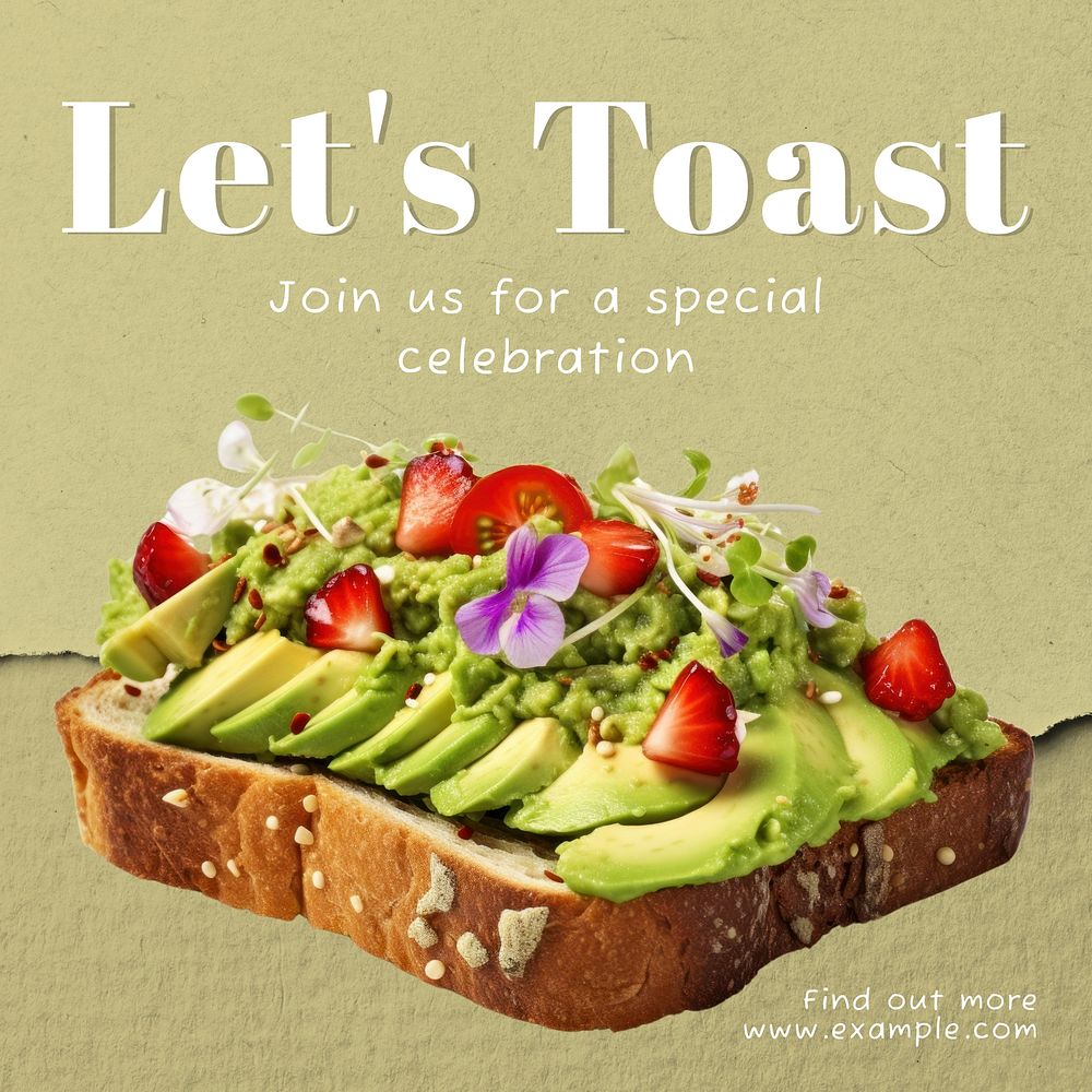 Let's toast Instagram post template | Free Photo - rawpixel