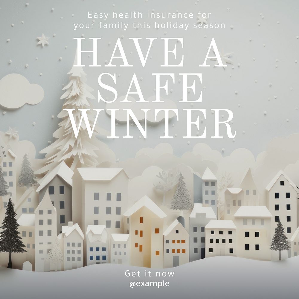 Winter insurance Instagram post template | Free Photo - rawpixel