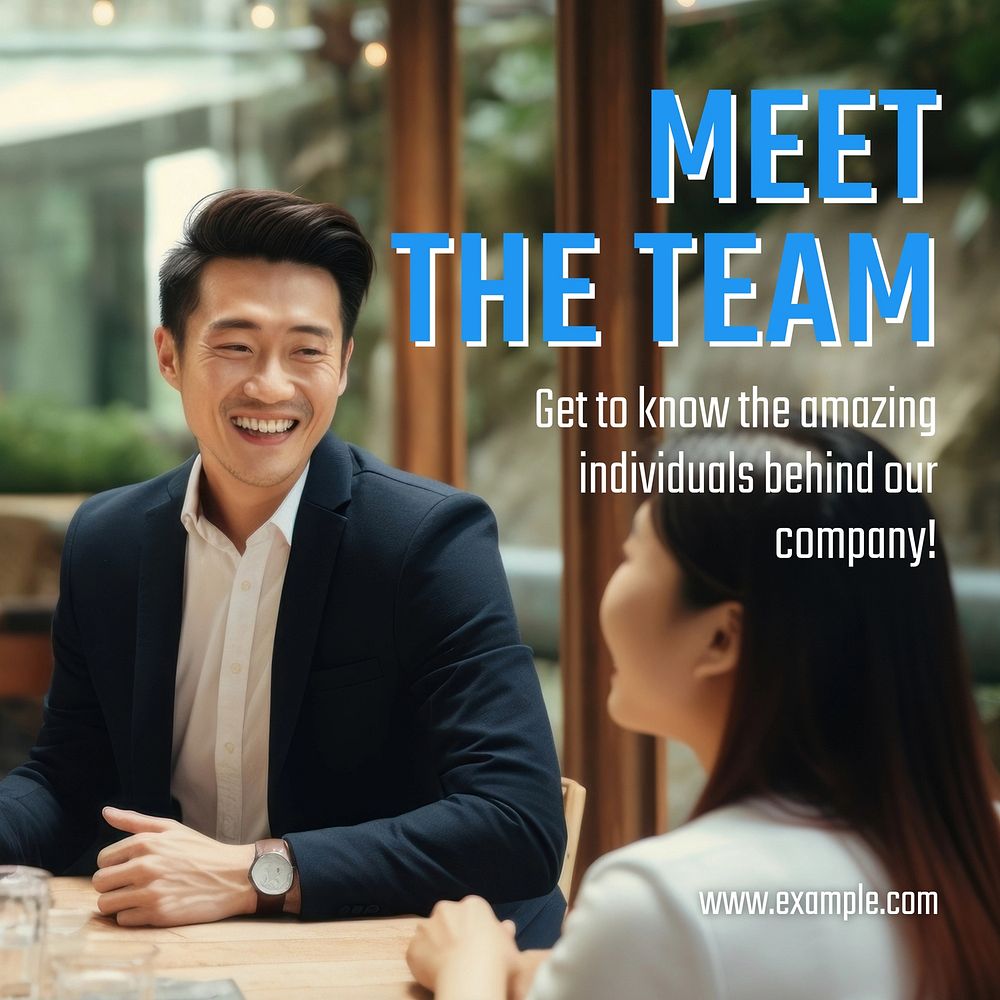 Meet team Instagram post template | Free Photo - rawpixel
