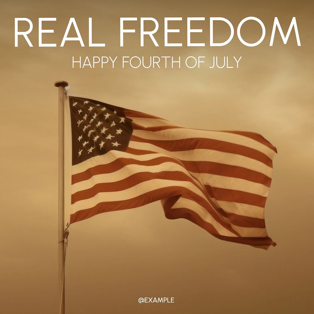 Fourth July Instagram post template | Free Photo - rawpixel