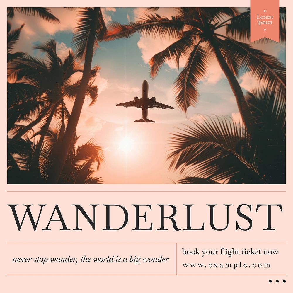 Wanderlust Instagram post template | Free Photo - rawpixel