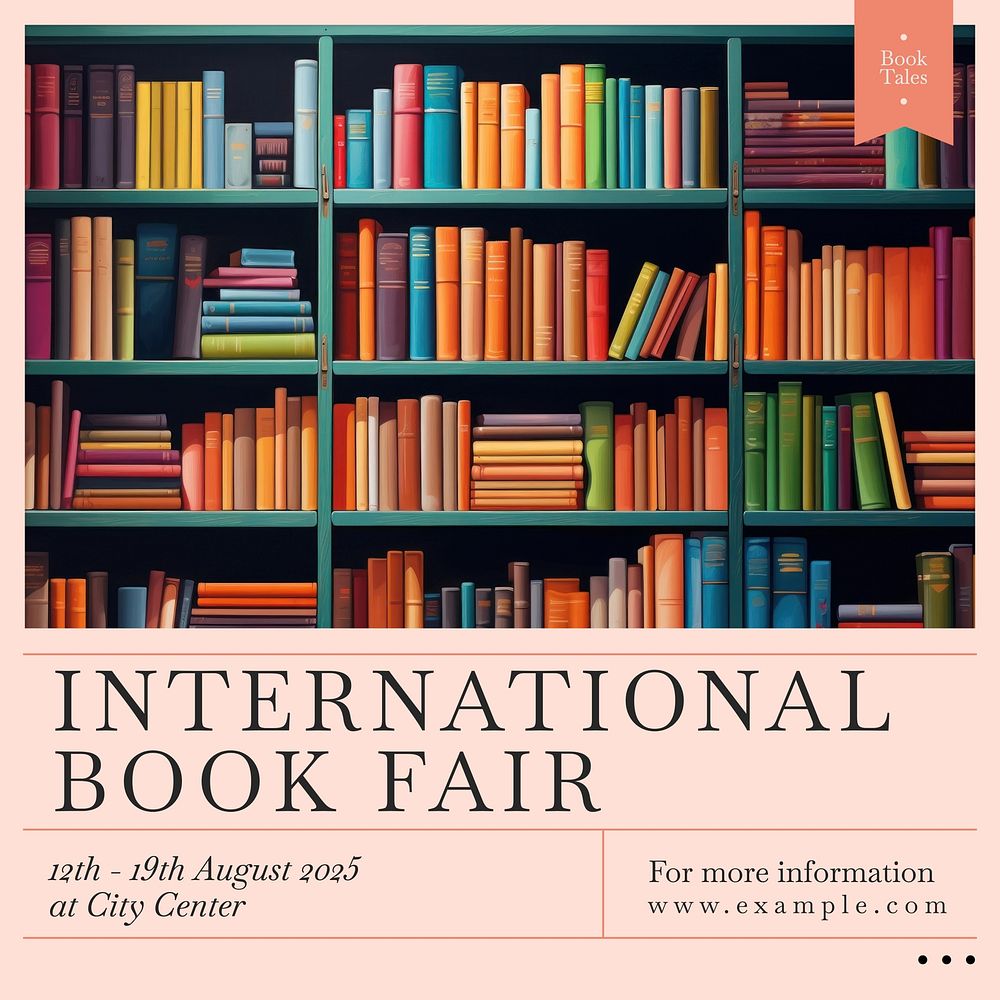 Book fair Instagram post template | Free Photo - rawpixel