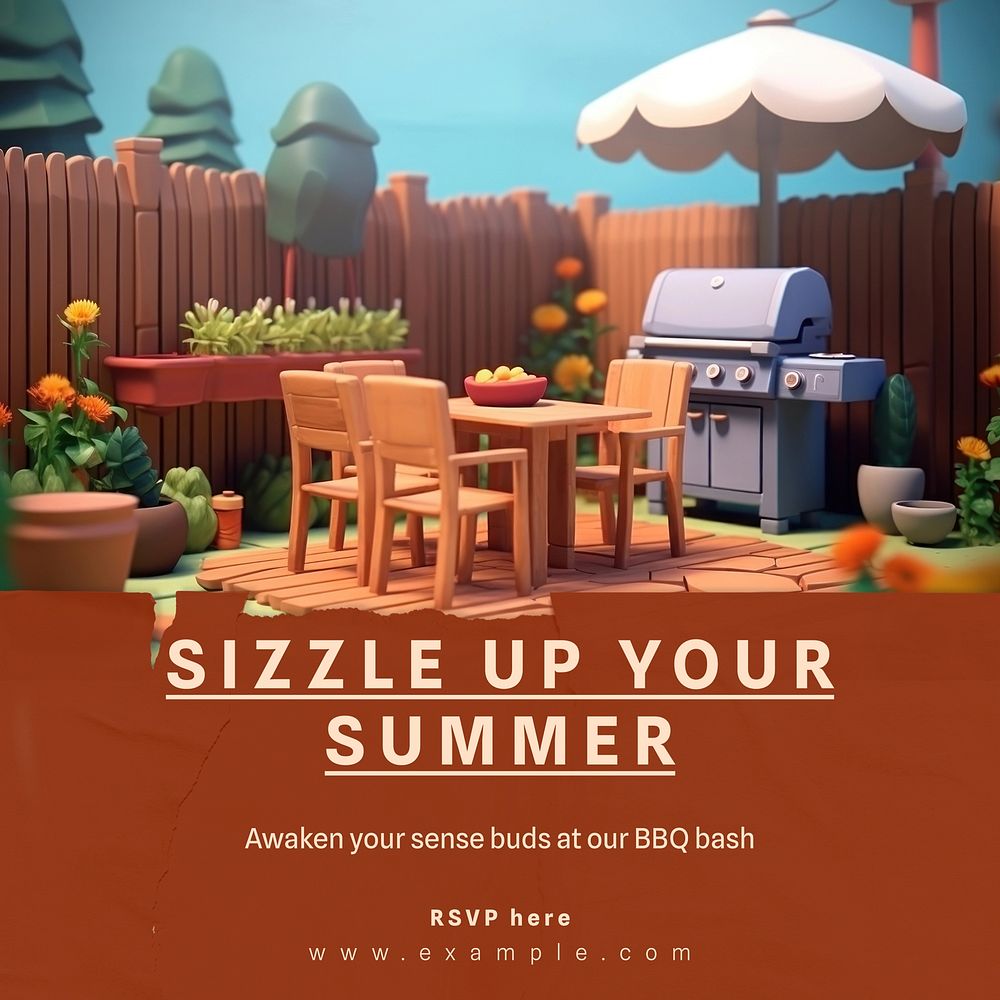 Summer bbq Instagram post template | Free Photo - rawpixel