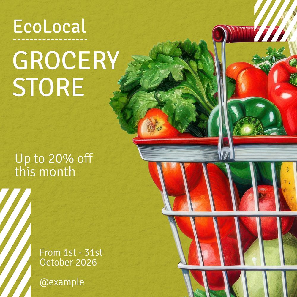Grocery store discount Instagram post | Free Photo - rawpixel