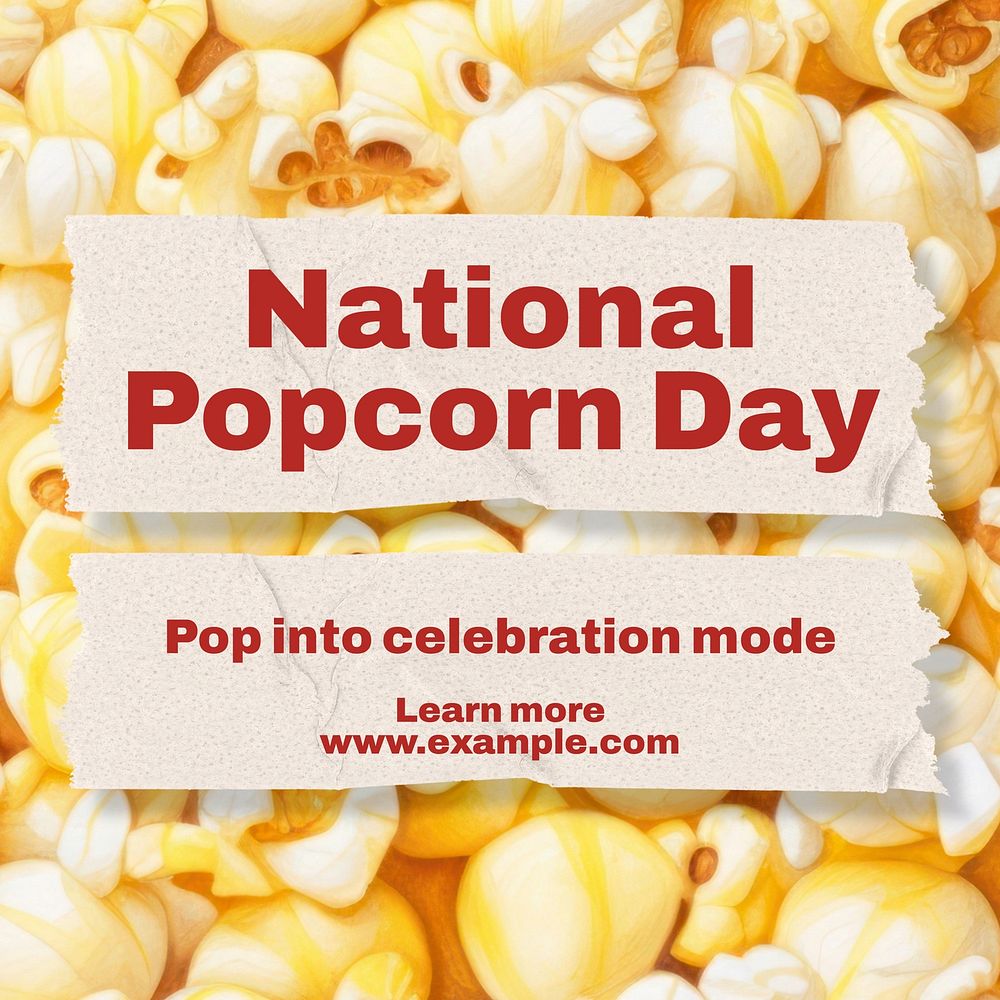 National popcorn day Facebook post | Free Photo - rawpixel