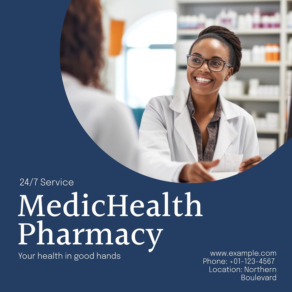 Pharmacy Instagram post template | Premium Photo - rawpixel