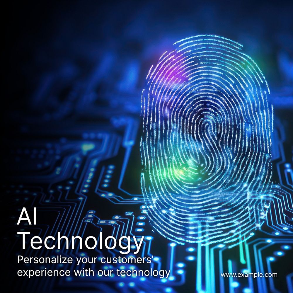 AI tech Instagram post template | Free Photo - rawpixel