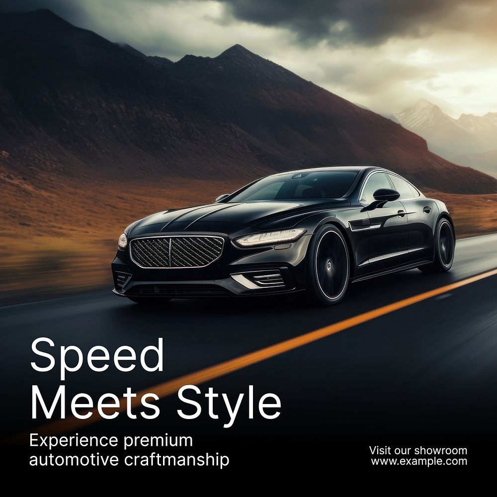 Speed meets style Instagram post | Free Photo - rawpixel