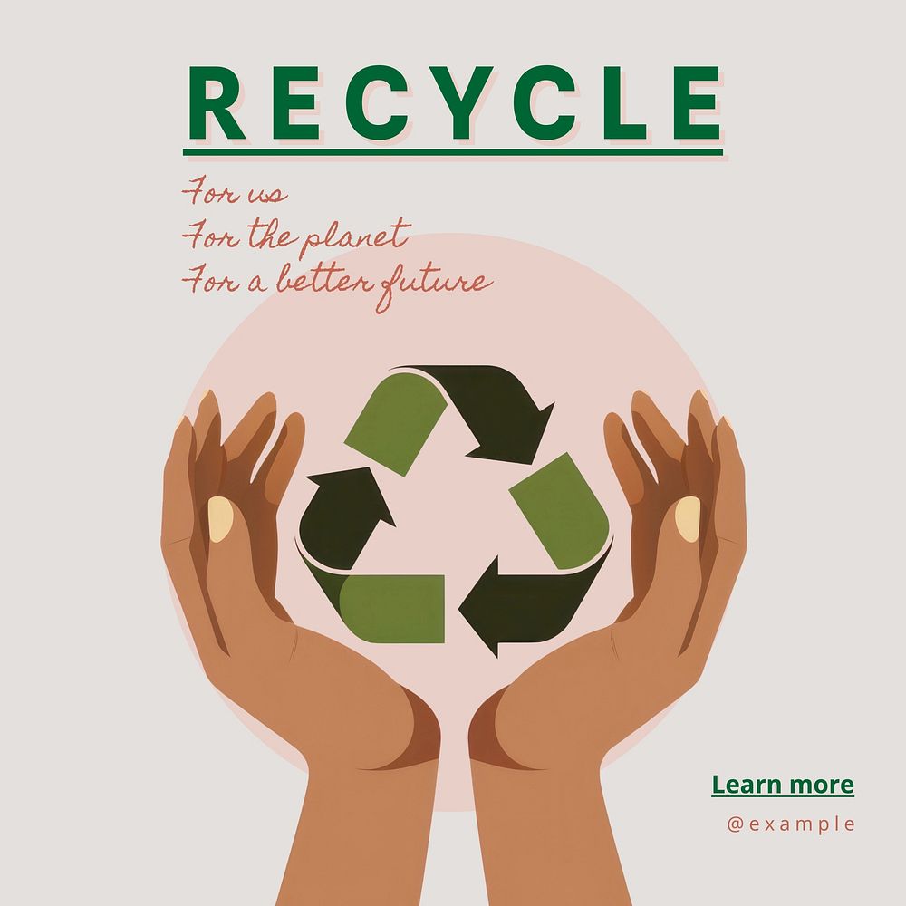 Recycle post template | Free Photo - rawpixel