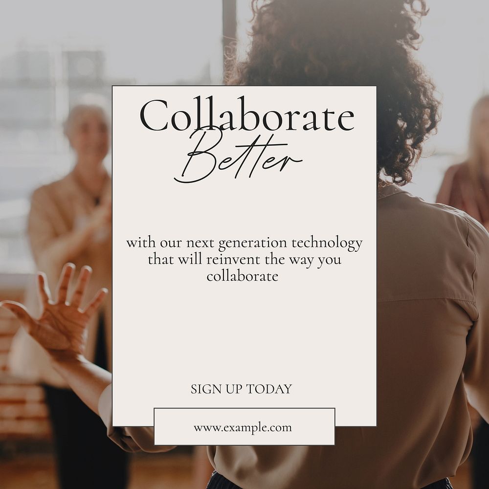 Collaboration tools Instagram post template | Free Photo - rawpixel