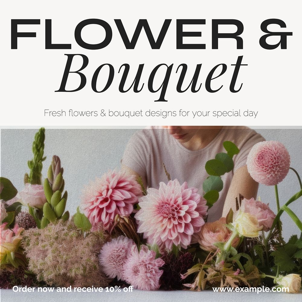 Flower & bouquet Facebook post | Free Photo - rawpixel