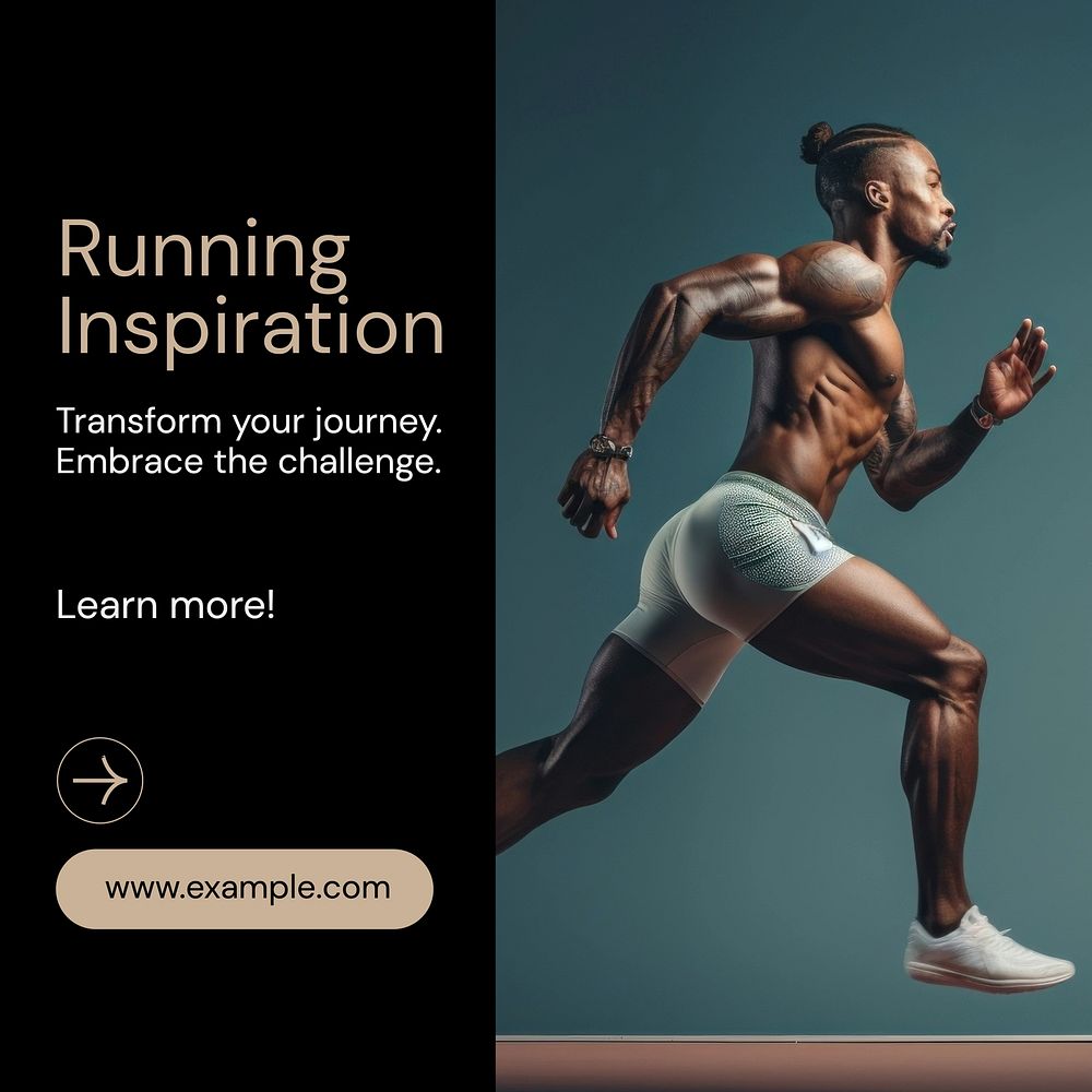 Running inspiration Instagram post template | Free Photo - rawpixel