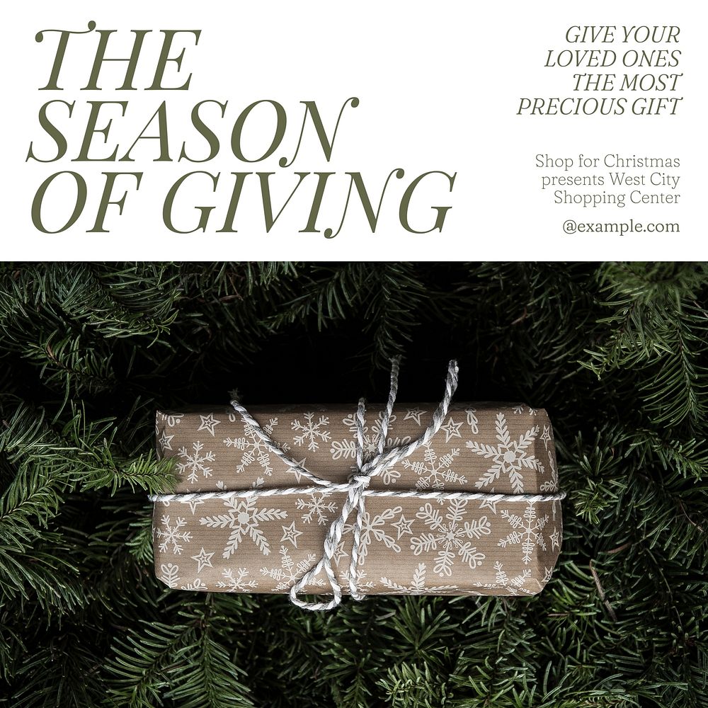 Season giving Instagram post template | Free Photo - rawpixel