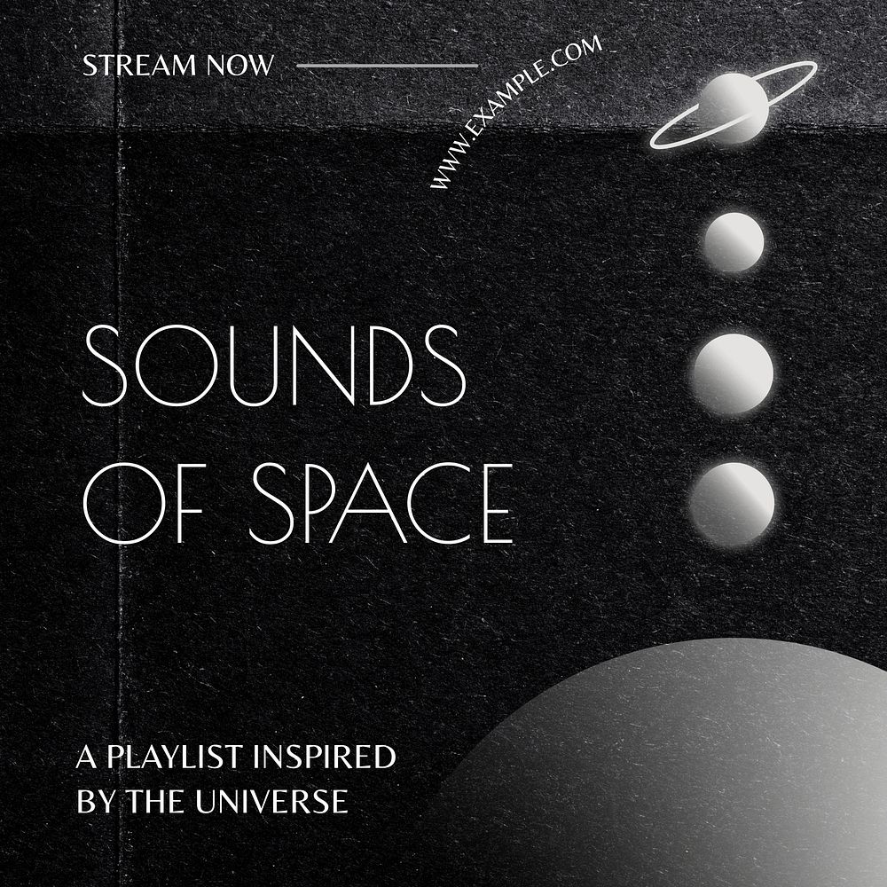 Space playlist Instagram post template | Free Photo - rawpixel