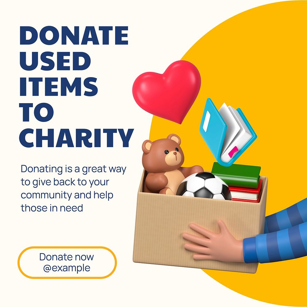 Donate charity Instagram post template | Free Photo - rawpixel