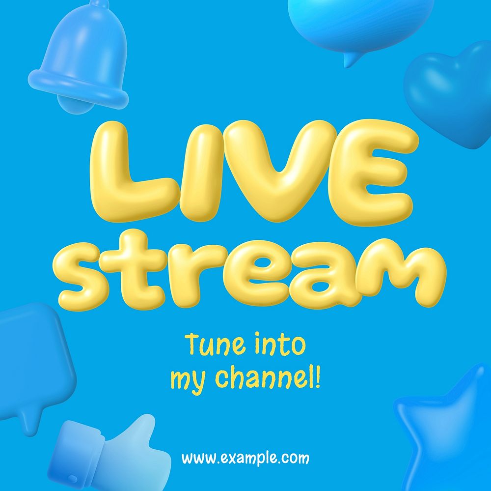 Live stream Instagram post template | Free Photo - rawpixel