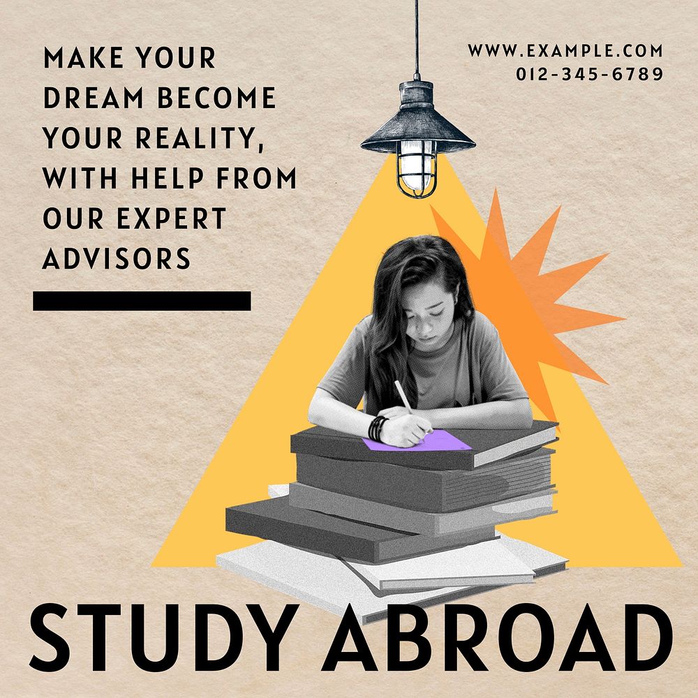 Study abroad Instagram post template | Free Photo - rawpixel