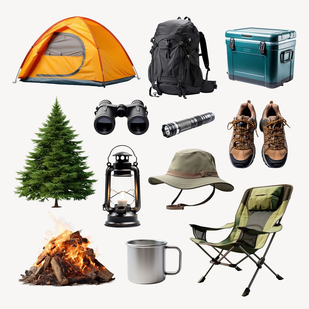 Camping gears element set | Free Photo - rawpixel