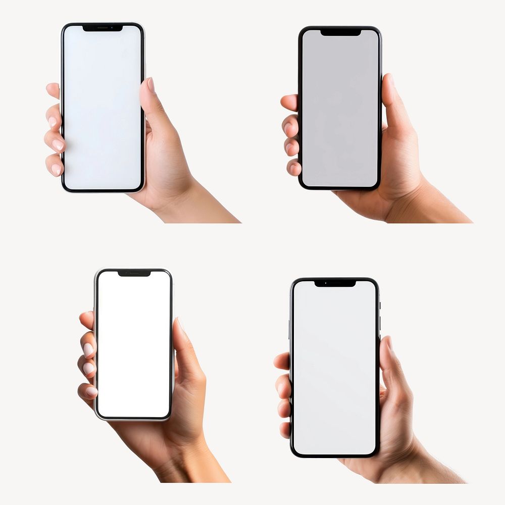 Hands holding smartphone element set | Premium Photo - rawpixel