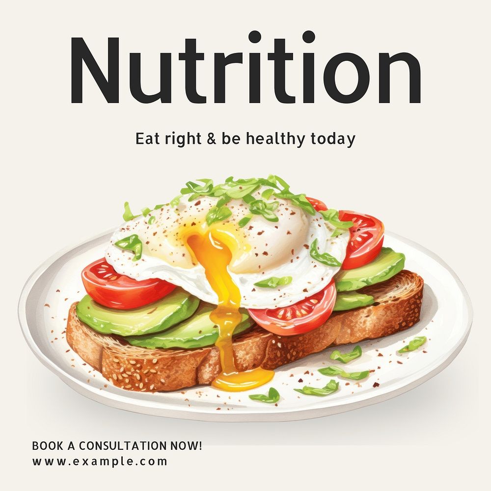 Food nutrition Instagram post template | Free Photo - rawpixel