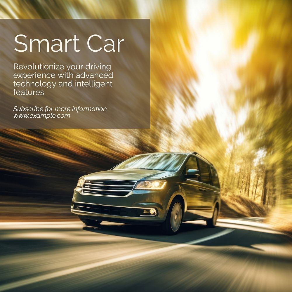 Smart car Instagram post template | Free Photo - rawpixel