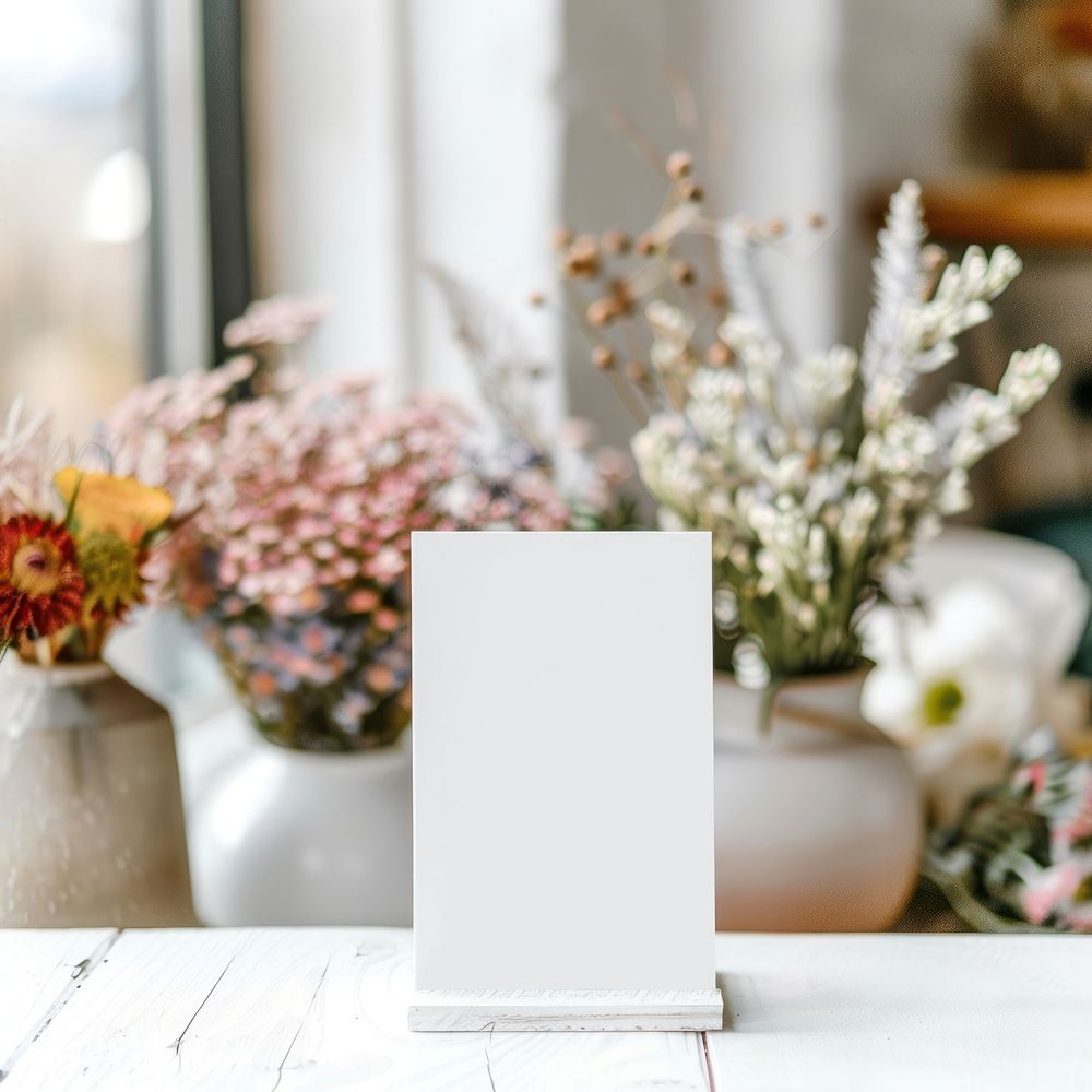 Blank white table reservation mockup | Free Photo - rawpixel