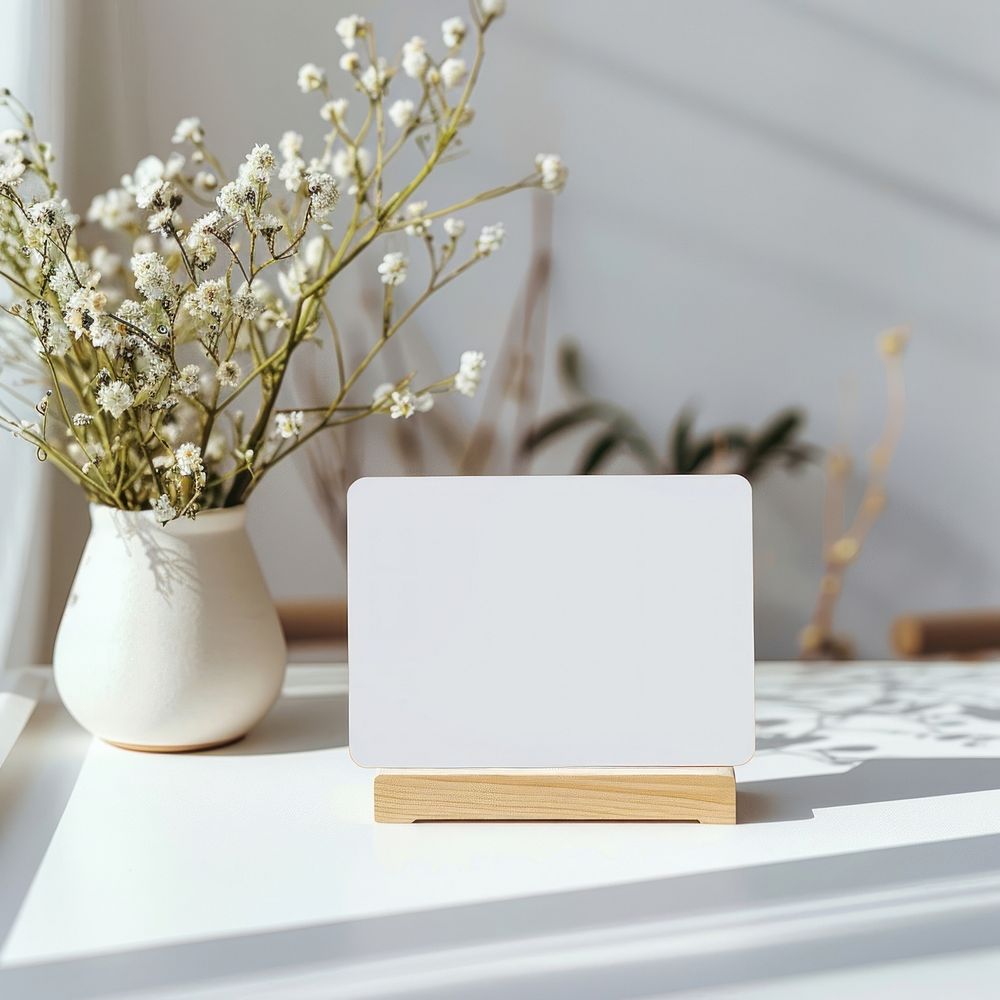 Blank white table reservation mockup | Free Photo - rawpixel