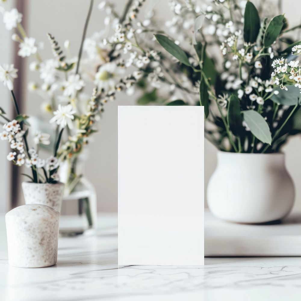 Blank white table menu mockup | Free Photo - rawpixel