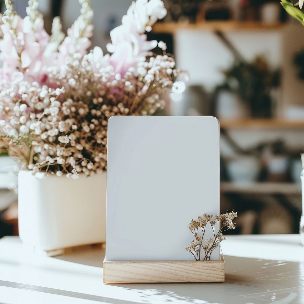 Blank white table reservation mockup | Free Photo - rawpixel
