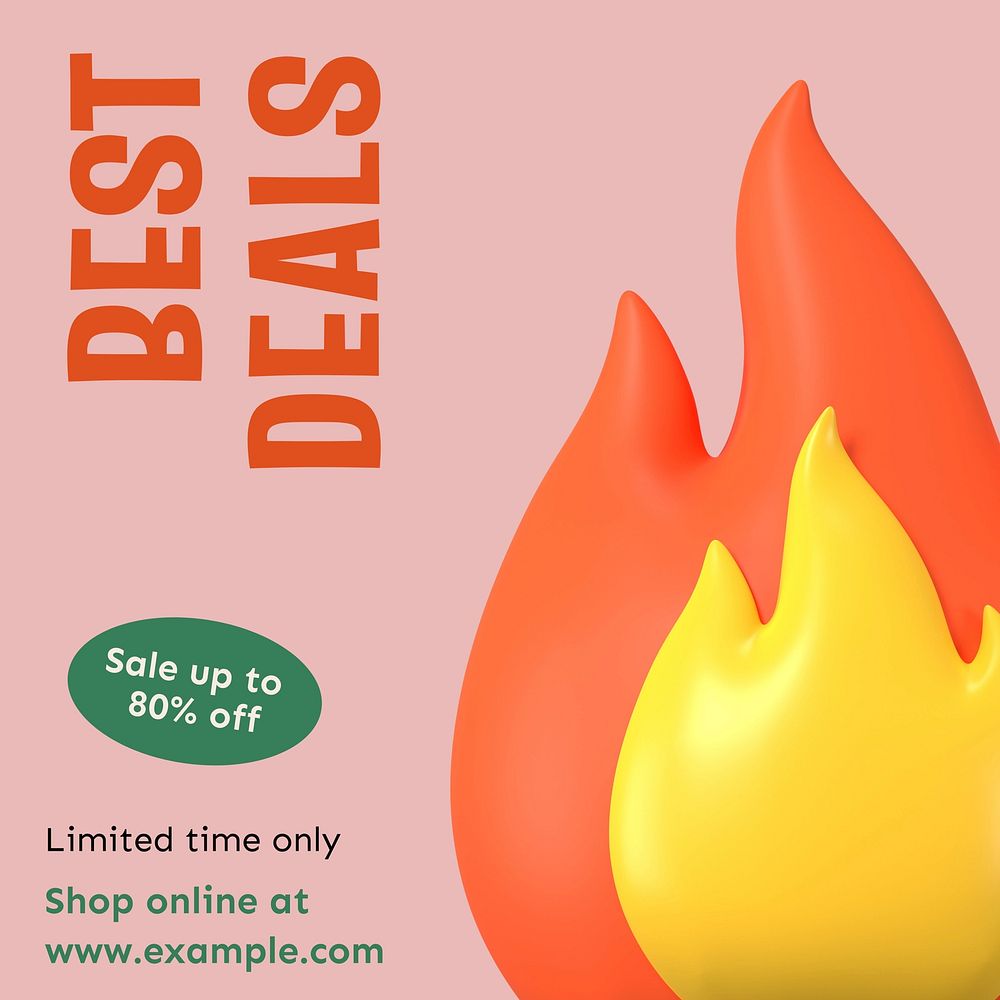 Best deals Instagram post template | Free Photo - rawpixel