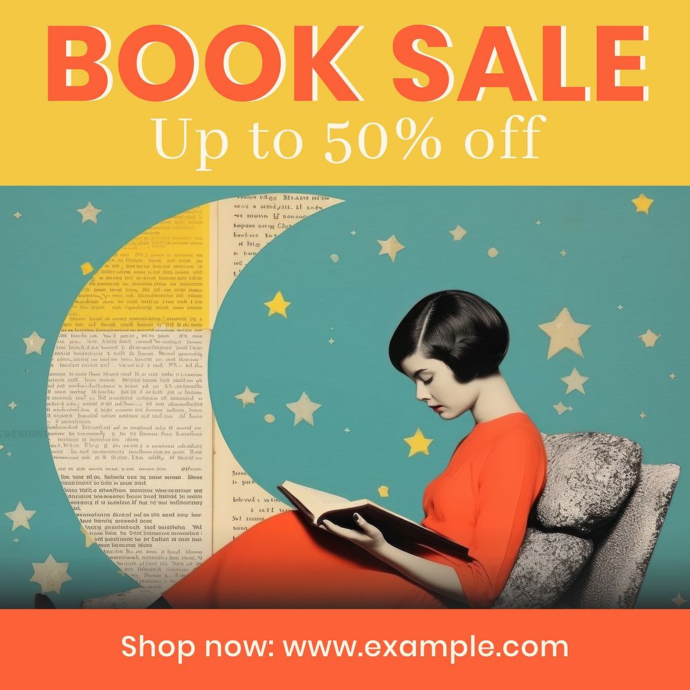 Book sale Facebook post template | Free Photo - rawpixel