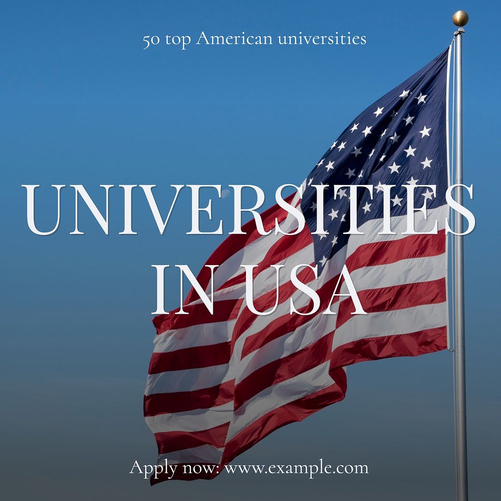 Study USA Instagram post template | Free Photo - rawpixel