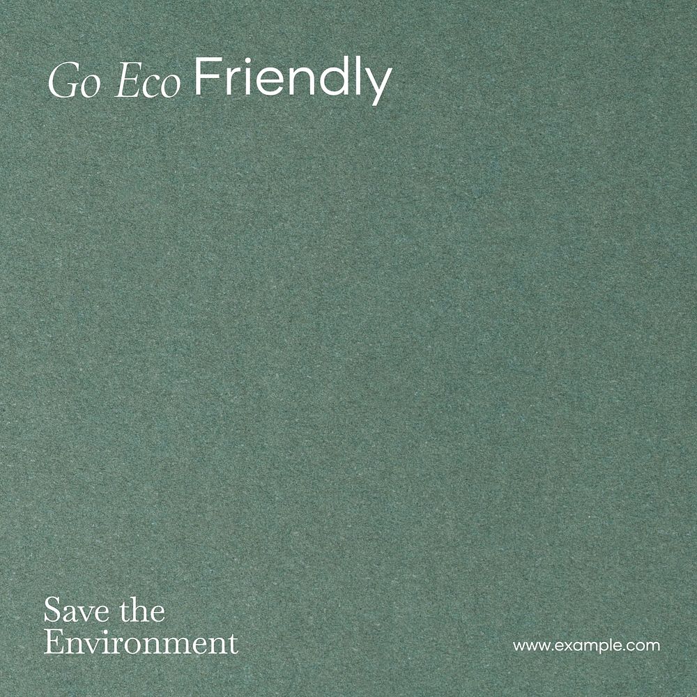 Eco friendly Instagram post template | Free Photo - rawpixel