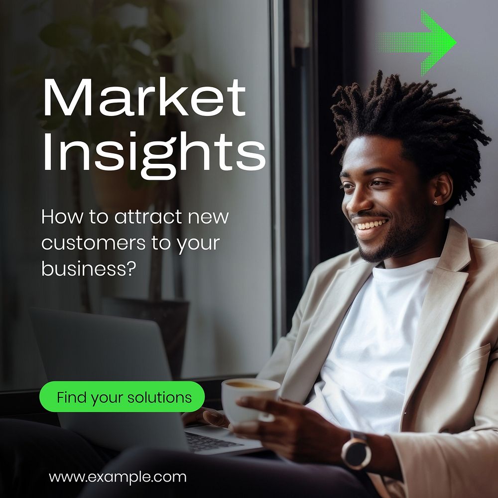 Market insights Instagram post template | Free Photo - rawpixel
