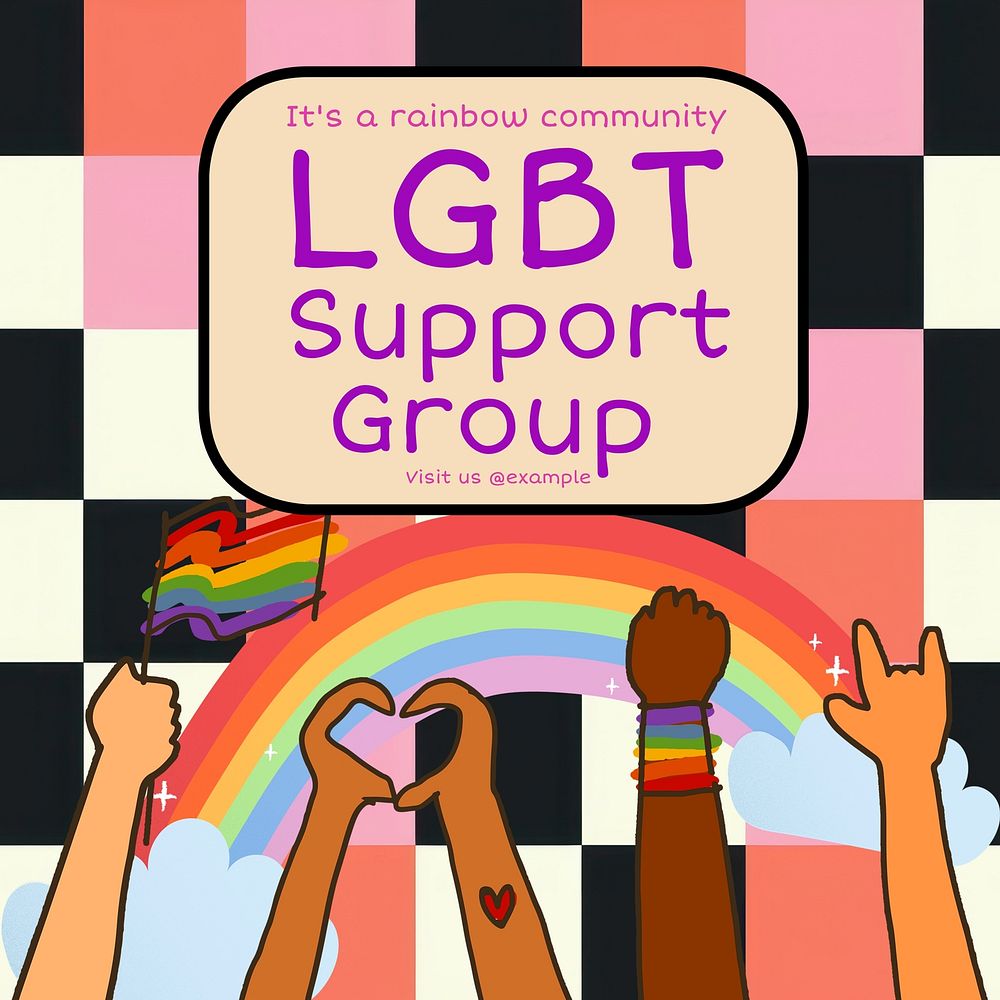 LGBTQ support group Instagram post | Free Photo - rawpixel