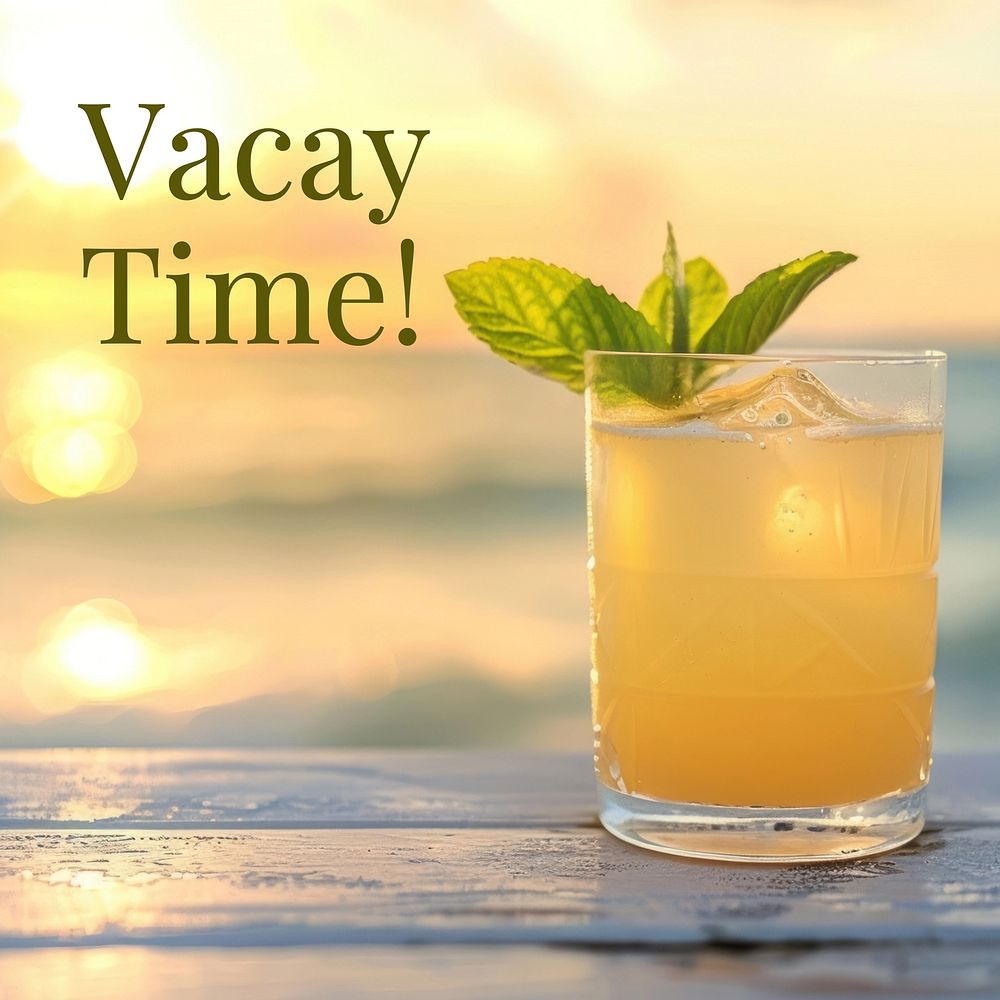 Vacay time Instagram post template | Free Photo - rawpixel