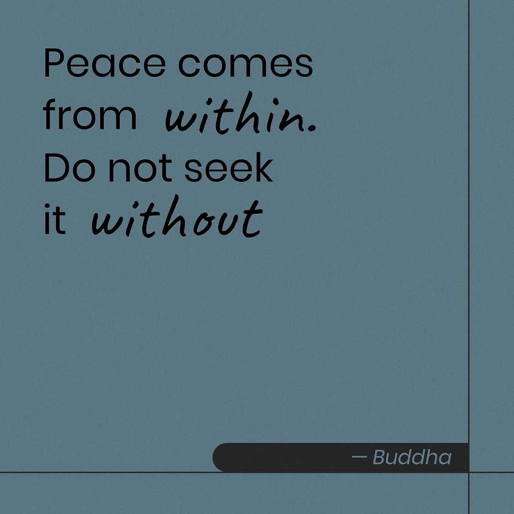 Peace quote Instagram post template | Free Photo - rawpixel