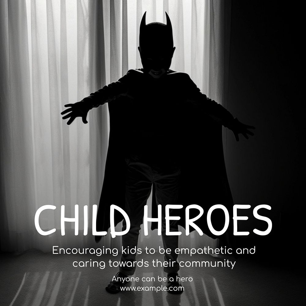 Child heroes Instagram post template | Free Photo - rawpixel