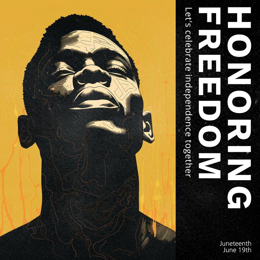 Juneteenth freedom Instagram post template | Free Photo - rawpixel