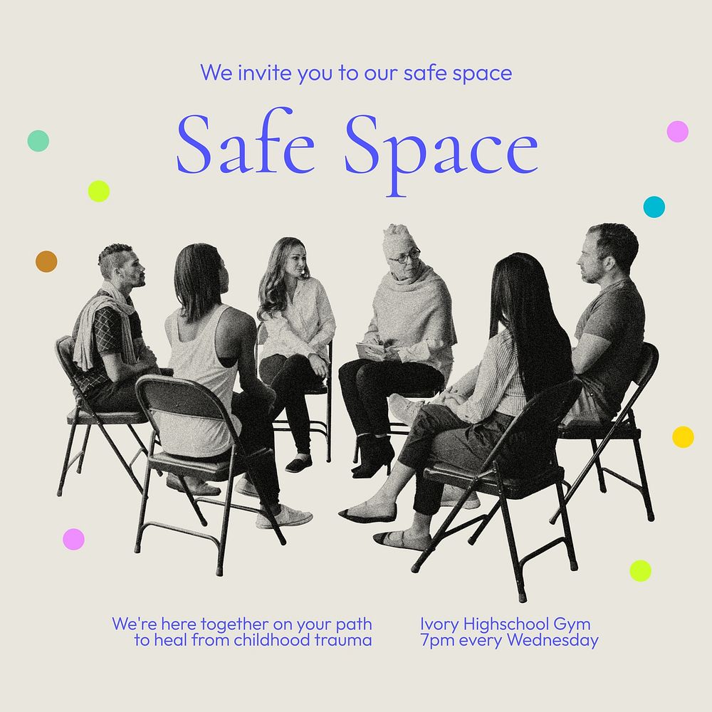 Trauma support group Instagram post | Free Photo - rawpixel