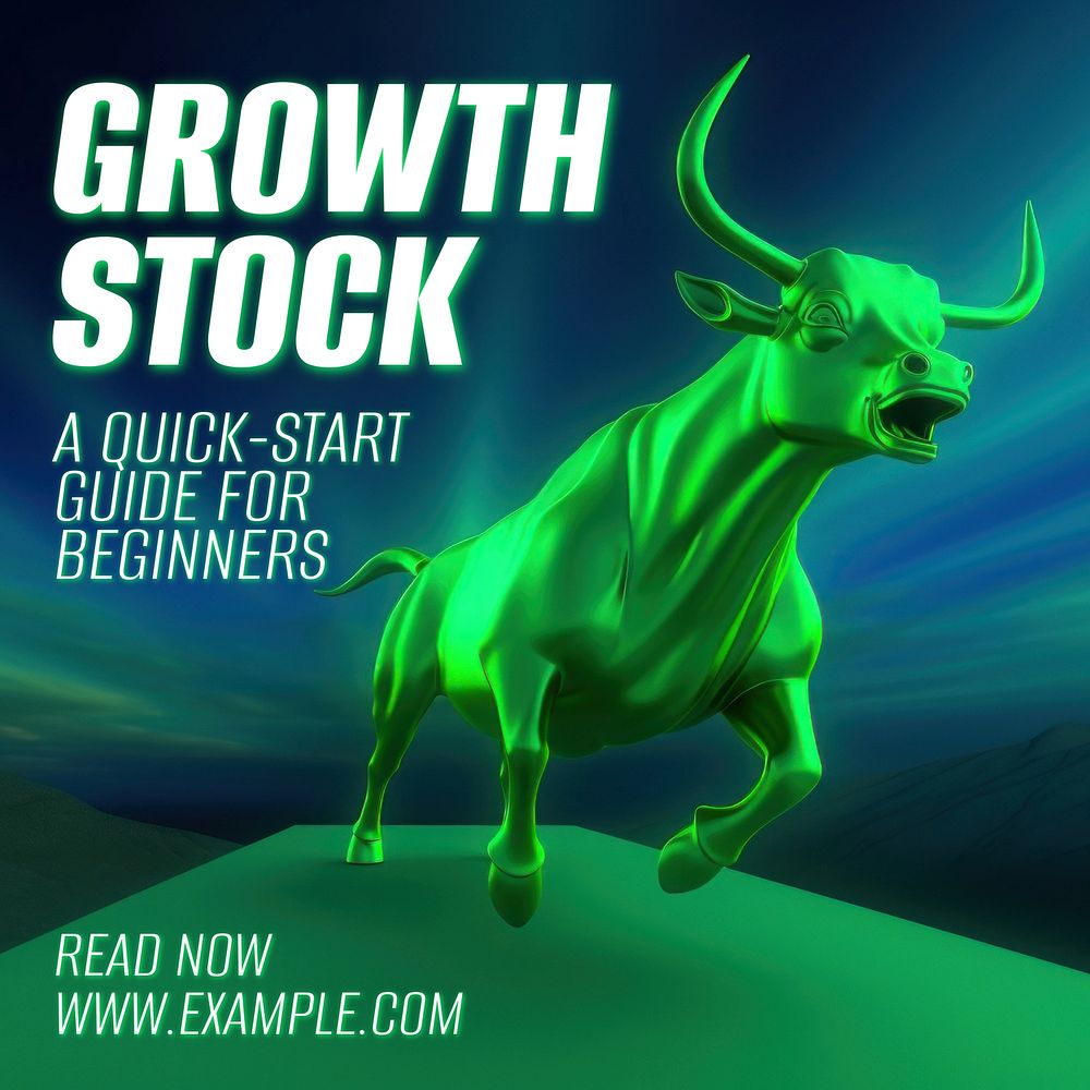 Growth stock Instagram post template | Free Photo - rawpixel