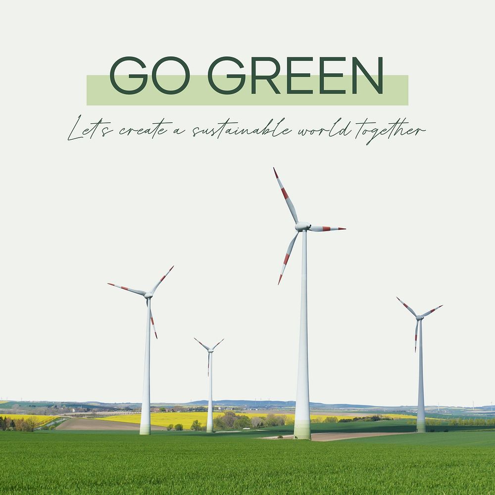 Go green Instagram post template | Free Photo - rawpixel