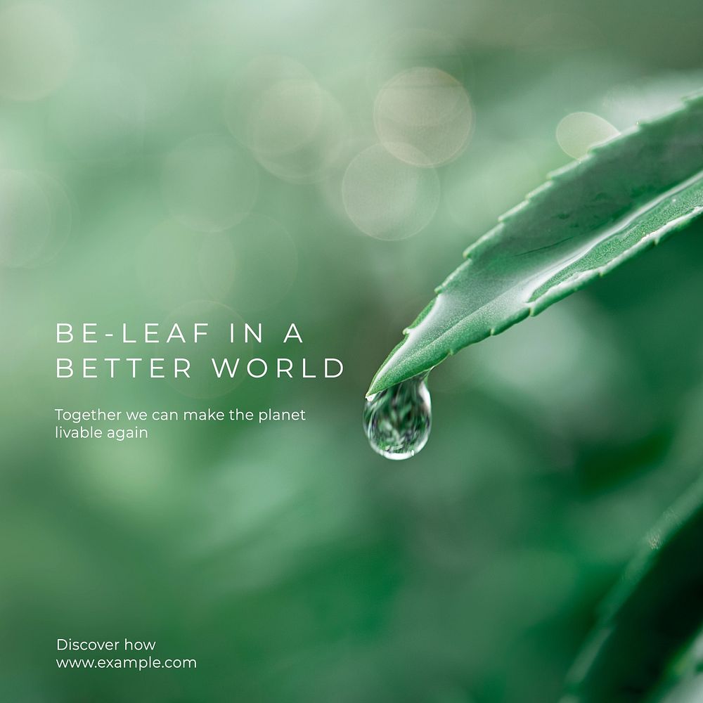 Environment Instagram post template | Free Photo - rawpixel