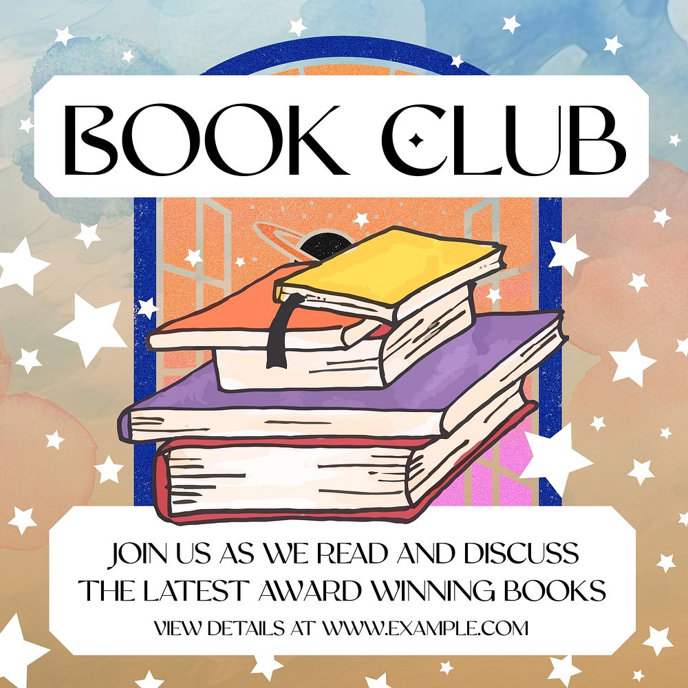 Book club Instagram post template | Free Photo - rawpixel