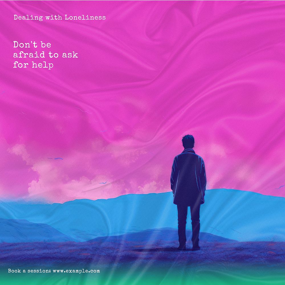 Loneliness Instagram post template | Free Photo - rawpixel