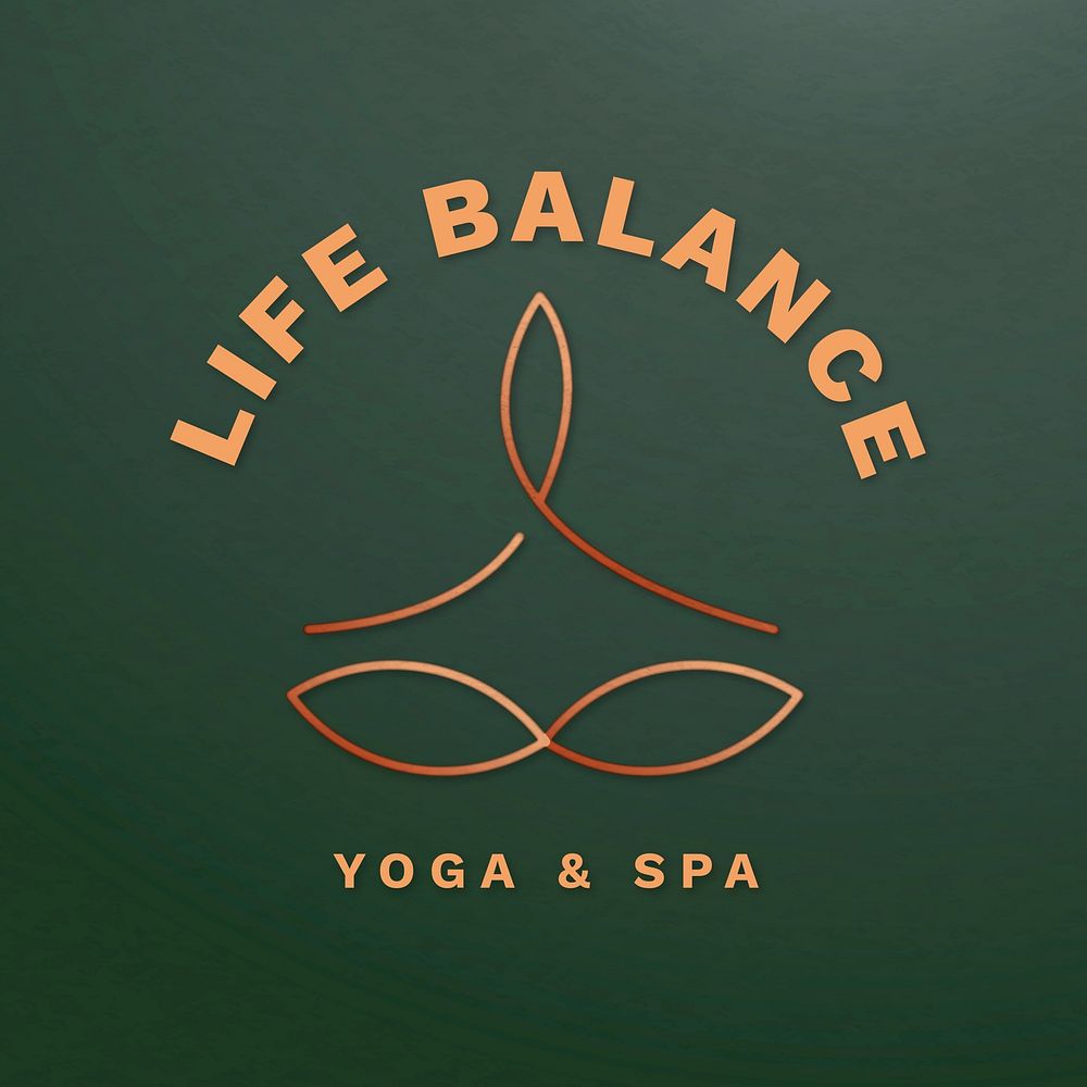 Yoga spa logo template health | Free Photo - rawpixel